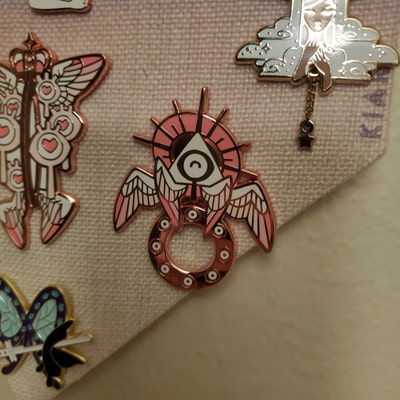 Ghostly Seraphim Enamel Pin Black Nickel Plated - Etsy