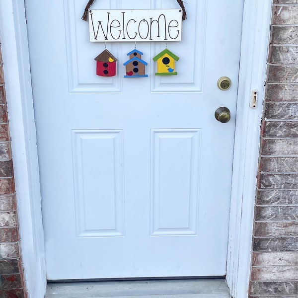 Monthly WELCOME SIGN (bird Houses) for Wall and Home Decor - Etsy