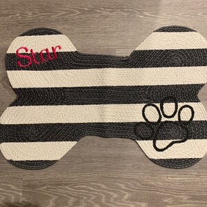 Personalized Dog Bone Mat - Etsy