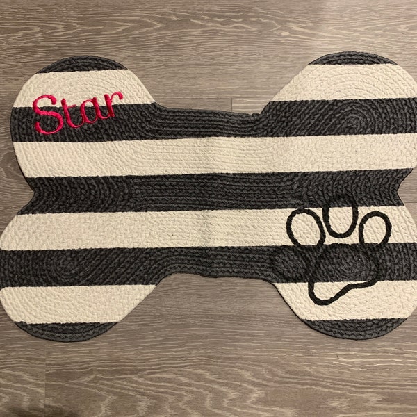 Personalized Dog Bone Mat - Etsy