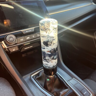 Underwater Flower Shift Knob Cylindrical Type Rose and Hydrangea Black ...