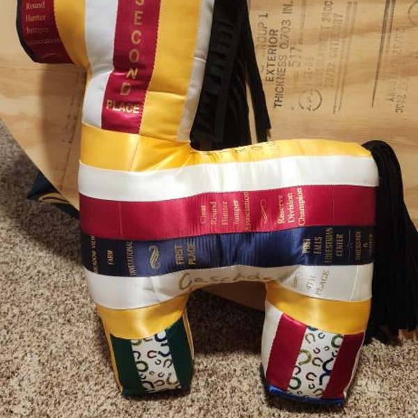 CUSTOM DIAMOND PILLOW One Sided - Diamond Horse Show Ribbon Pillow ...