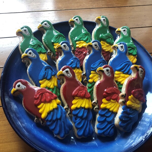Margaritaville Parrot Cookies 1 Dozen - Etsy