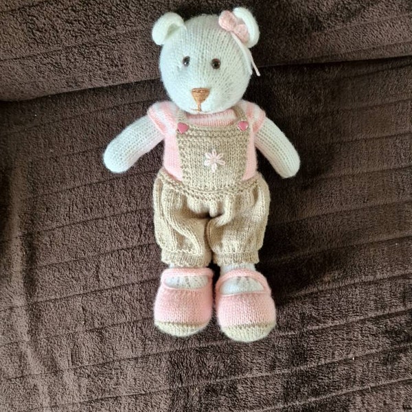 CANDY Bear Knitting Pattern: (11.6”/29.5cm), Teddy Bear in Clothes ...