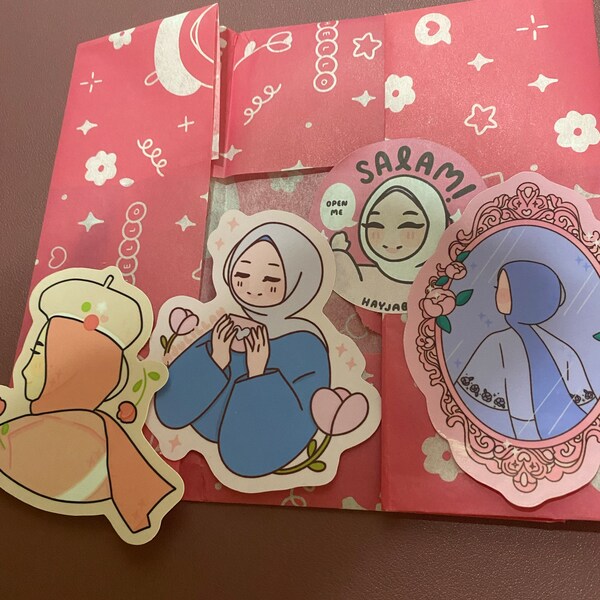 Boba Tea Hijabi - Cute Hijabi Stickers - Islamic Stickers - Cute Hijabi ...
