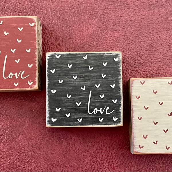 Love Block, MADE TO ORDER, Valentine’s Day Decor, Tiered Tray Decor - Etsy