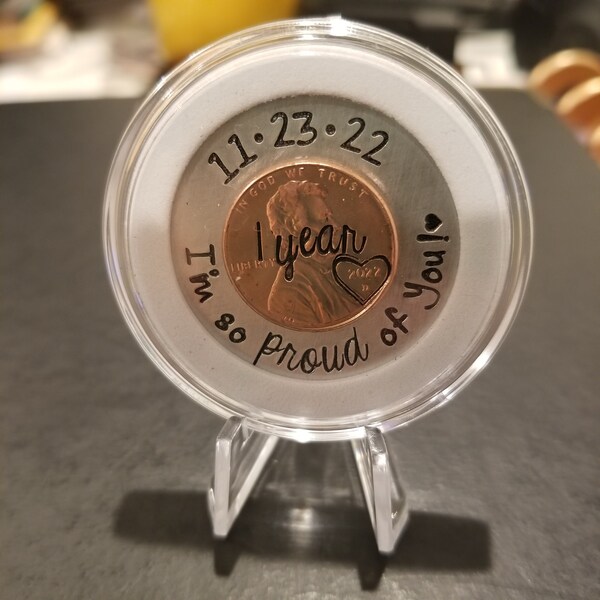 Personalized Sobriety Coin and Case, Sobriety Gift, AA Recovery Gift ...