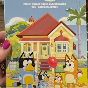 Bluey 10 Coin Tube and Folder Set - Etsy