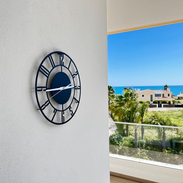 Unique Latin Numeral Compass Metal Wall Clock,extra Large Clock,ships ...