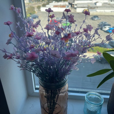 New Artificial 19 Silk Mini Star Flower Bush purple/lavender - Etsy