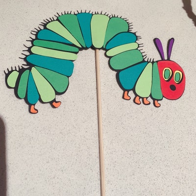 Very Hungry Caterpillar With Food and Outline .DXF .SVG .PNG - Etsy