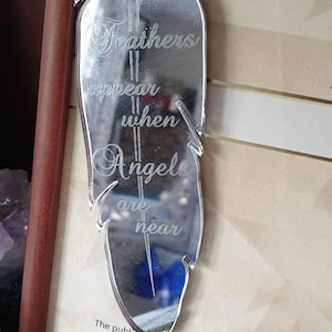Memorial Feather Ornament, Unique Memorial Gift, Mirrored Feather ...