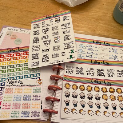 Planner Stickers Mood Tracker Mental Health Self Care Sticker Self Love ...