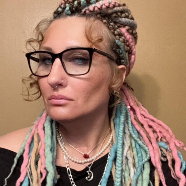 Wool Dreadlocks Dreads DE Extensions Soft Full Set Blue Turquoise SHORT ...