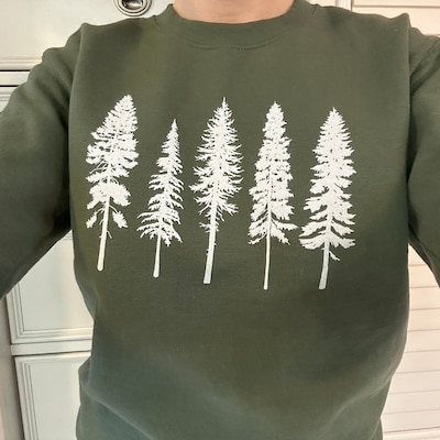 Pine Tree Sweatshirt, Evergreen Trees, Travel Sweatshirt, Gift for ...