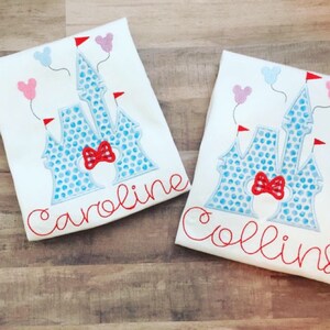 Character Inspired Miss Mouse Castle Embroidery Applique - Etsy