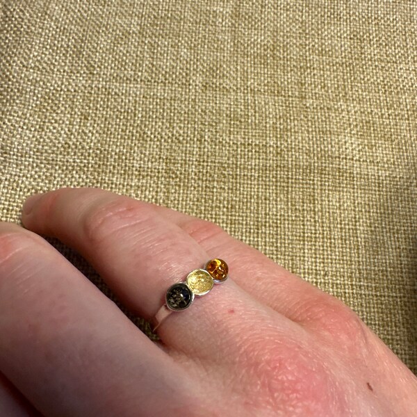 Baltic Amber Ring. Amber & Gold. Unique Ring. Celtic Design. Artistic ...