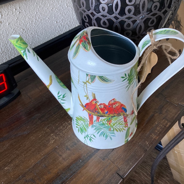 Watering Can, Water Can, Garden Decor, Hand Painted Watering Can, Metal ...