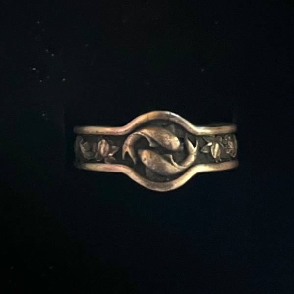 Japanese Koi Fish Band Ring, Handmade Men Ring, Mens Ring, Unique Ring ...