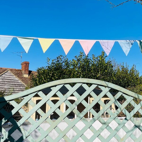 Pastel Rainbow Bunting, Nursery Bunting - Etsy UK
