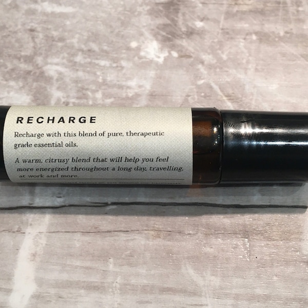 Essential Oil Roller Label Template DIY, Oil Blend Roll-on Label Design ...