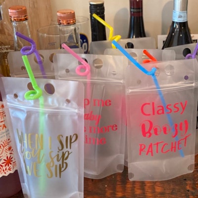 Reusable Drink Pouches With Straw / Custom Drink Pouches / Drink Pouch ...
