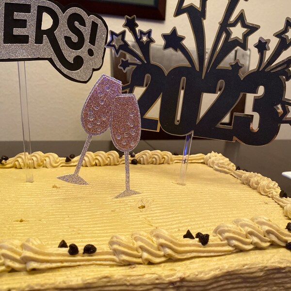 2025 New Year Cake Topper SVG | 4 Styles - Etsy