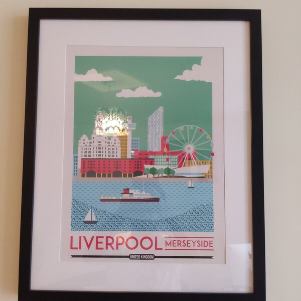 Liverpool Print - Liverpool Poster - Liverpool Wall Art Print - England ...