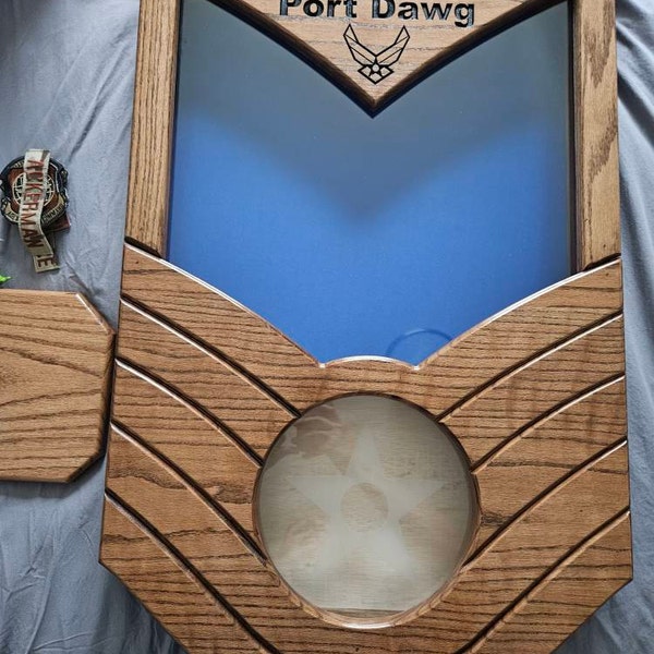 Handcrafted Air Force Ssgt Shadowbox - Air Force Tsgt Shadowbox ...