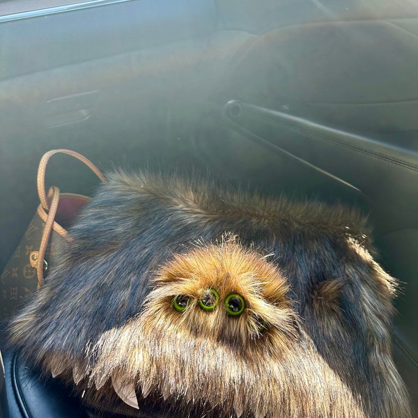 Furry Brown Monster Laptop Sleeve - Etsy