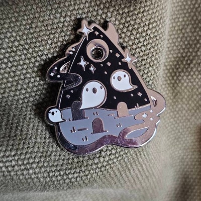 Ghost Terrorium Hard Enamel Pin Occult Spoopy Terrarium Halloween Pin ...