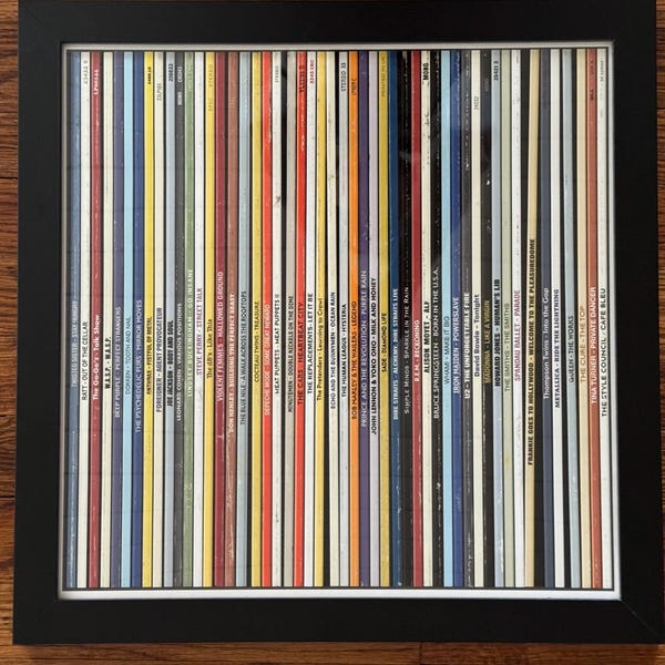 Personalised 50 Vinyl Record Spine Poster | Custom Album Print | Music ...