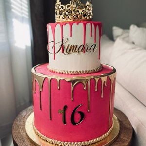 Custom Cake Charms Personalized Cake Plaque Name Birthday Cake ...