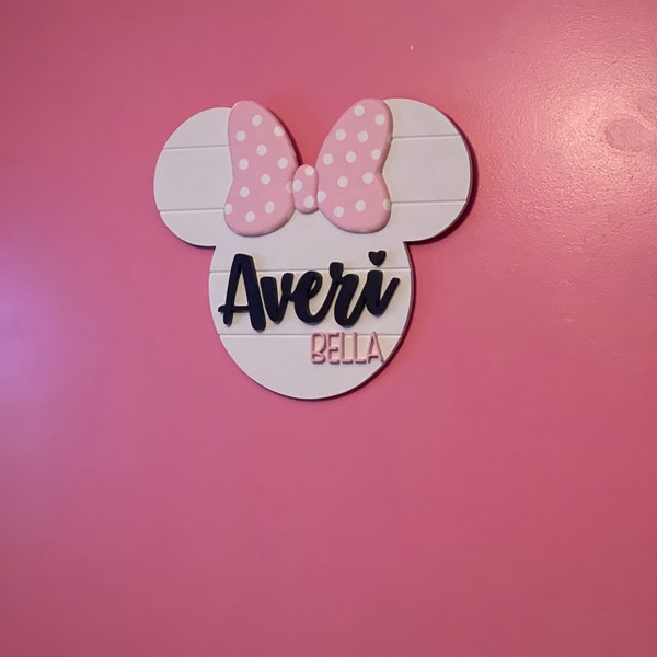 Minnie Name Sign | Disney Nursery Sign| - Etsy