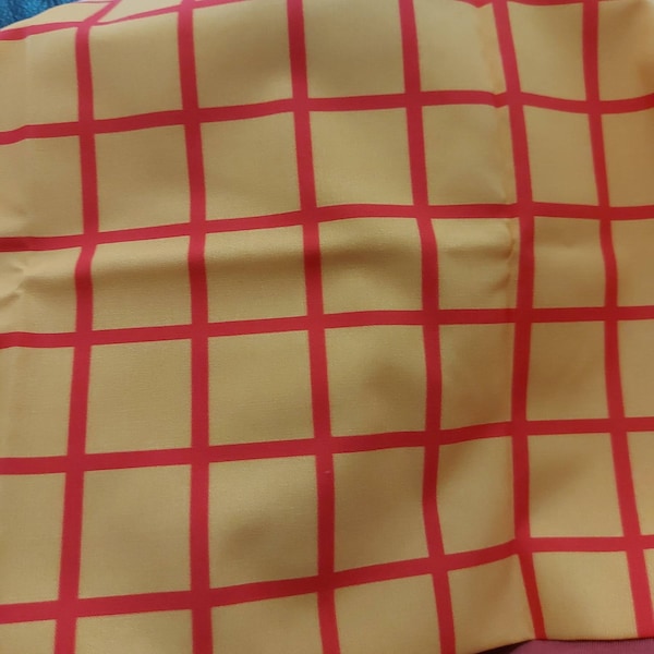Yellow Squares Fabric - Yellow Grid by Ellegarrettdesigns - Yellow and ...