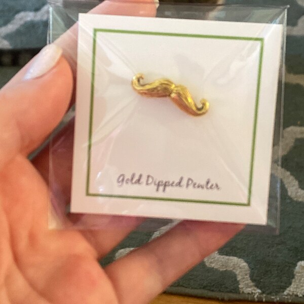 Moustache Lapel Pin- CC624G- Mustache, Movember, Men's Health ...