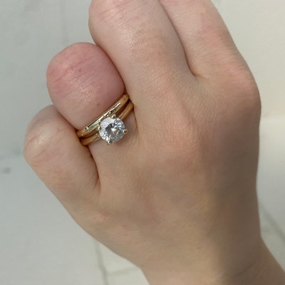 9ct Gold Star Engraved Ring, Celestial Gold Ring, Starry Ring Band ...