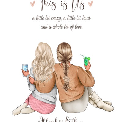 Custom Friend Prints Friends Portrait Illustration - Etsy