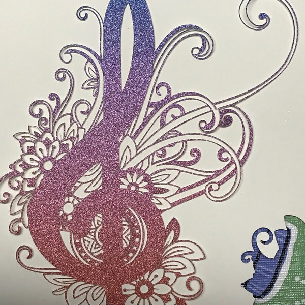 Treble Clef SVG, 3D Layered Music SVG, Music Teacher SVG Intricate ...
