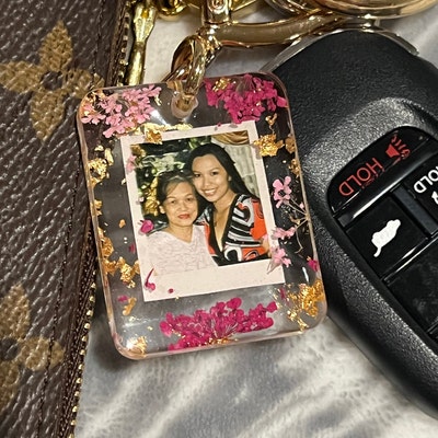 Heart Keychain, Personalized Photo Keychain, Resin Photo Keychain ...