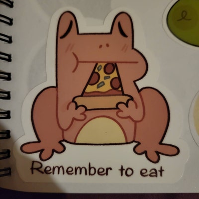 Ghost With Frogs Glossy Vinyl Sticker - Etsy