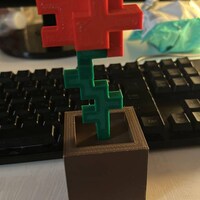Rose Pixelated Flowers Minecraft Style Rose 3D Printed Custom Color ...