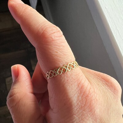 Open Circle Wide Link Ring Cubic Zirconia Ring in .925 - Etsy