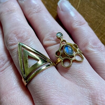 Turquoise Meru Ring, Sterling Silver Turquoise Ring, Stone Jewelry ...