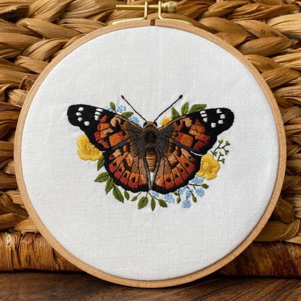 Butterfly: Hand Embroidery Pattern, Thread Painting Tutorial, Instant ...