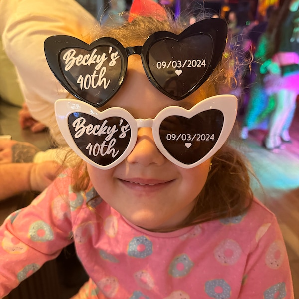 WHITE Personalised Birthday Sunglasses - Etsy UK