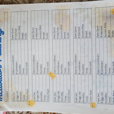 Chicken Flock Tracker Flock Log Chicken Tracker - Etsy