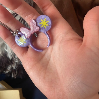 Princess-inspired Minnie Ear Keychains - Etsy