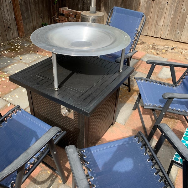 28" Fire Pit Heat Deflector / Reflector and Cover for Better Warmth ...