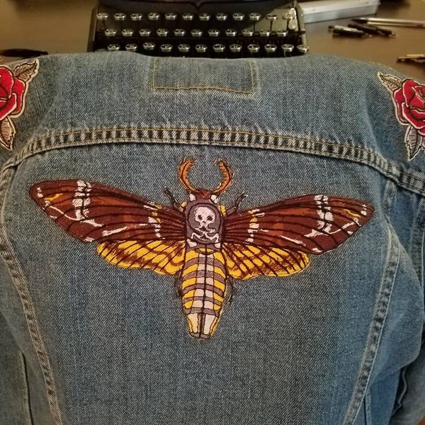 Huge Death's Head Hawk Moth Jacket Back Iron on Patch - Etsy